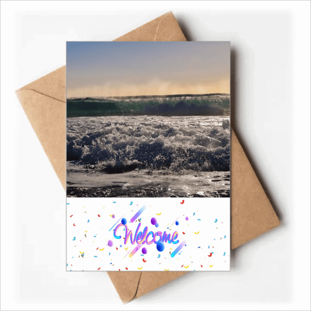 Sunshine Ocean Water Wave Science Nature Picture Welcome Back Greeting ...