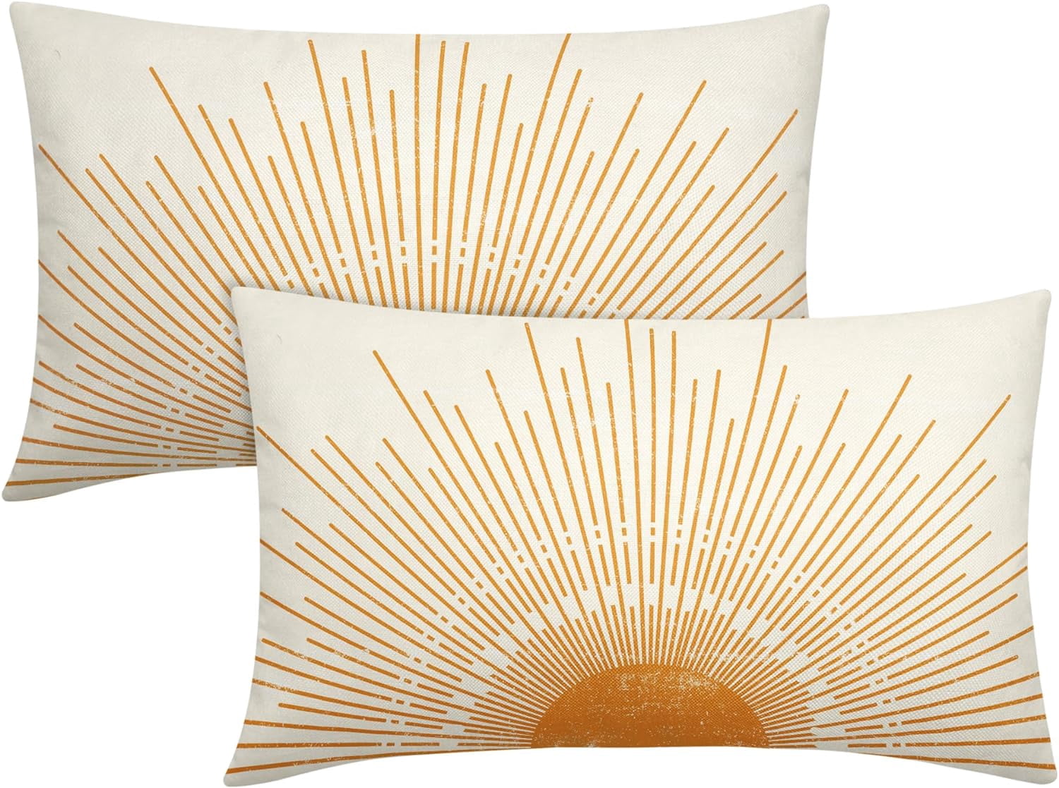 Sunshine Pillow Covers 12x20 Set of 2 Cute Orange Sun Bohemian Style ...