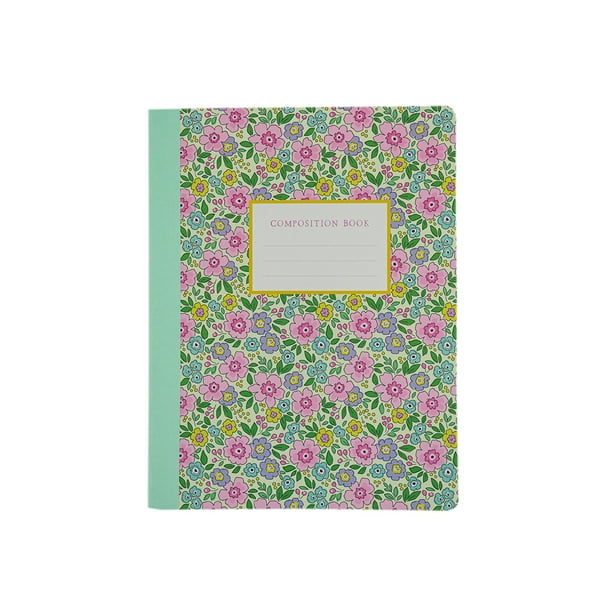 Sunshine & Sage Composition Notebook Flowerama, College Ruled, 80 ...