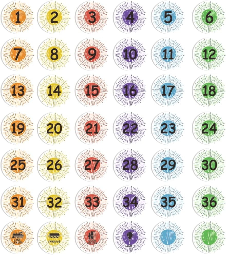 Sunshine Spot Marker Sticker Number Floor Sticker 1-36 Classroom Line ...