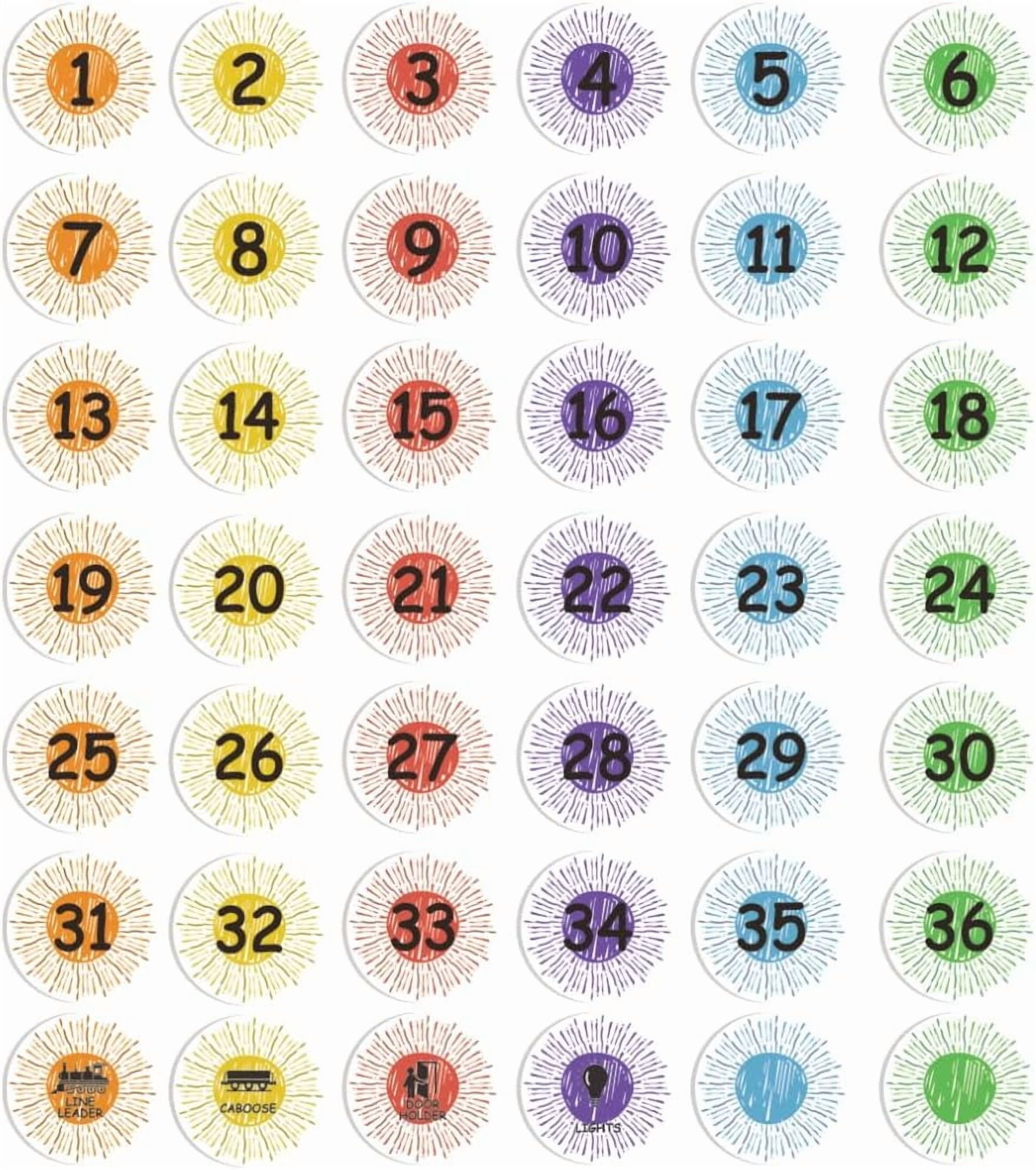 Sunshine Spot Marker Sticker Number Floor Sticker 1-36 Classroom Line ...