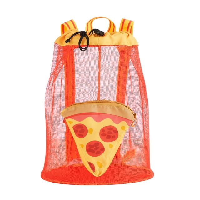 Sunshine Squad Pizza Beach Convertible Mesh Backpack - Walmart.com