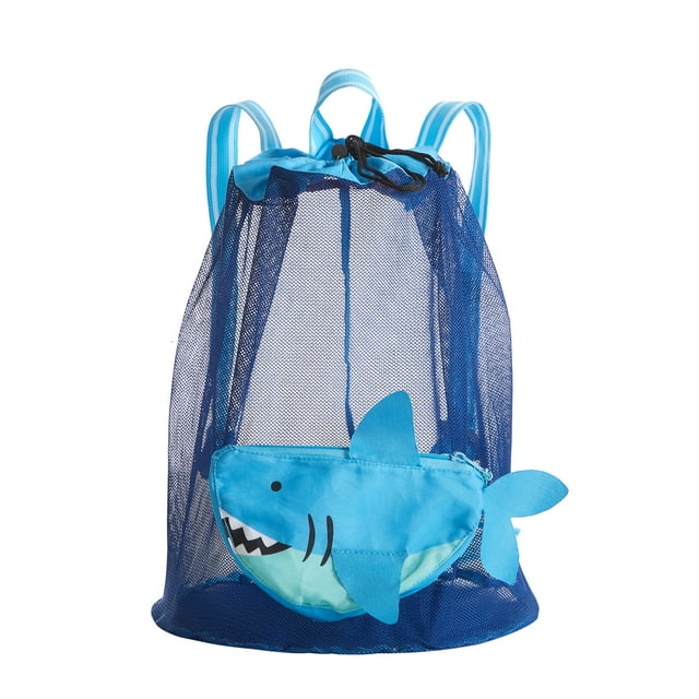 Sunshine Squad Shark Beach Convertible Mesh Backpack - Walmart.com