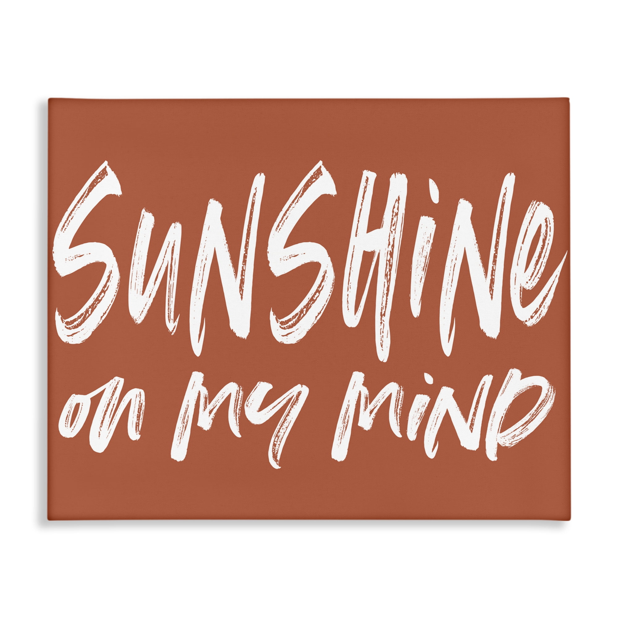 Sunshine State Of Mind Brown Canvas Wall Art, design by Lettered and ...