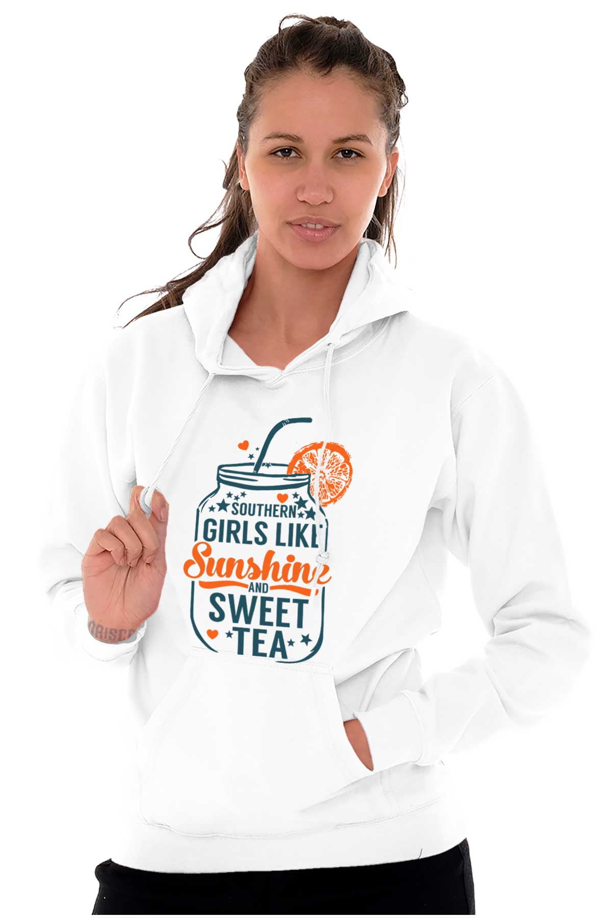 Sunshine Sweet Tea Southern Belle Women Plus Size Hoodie Brisco Brands ...