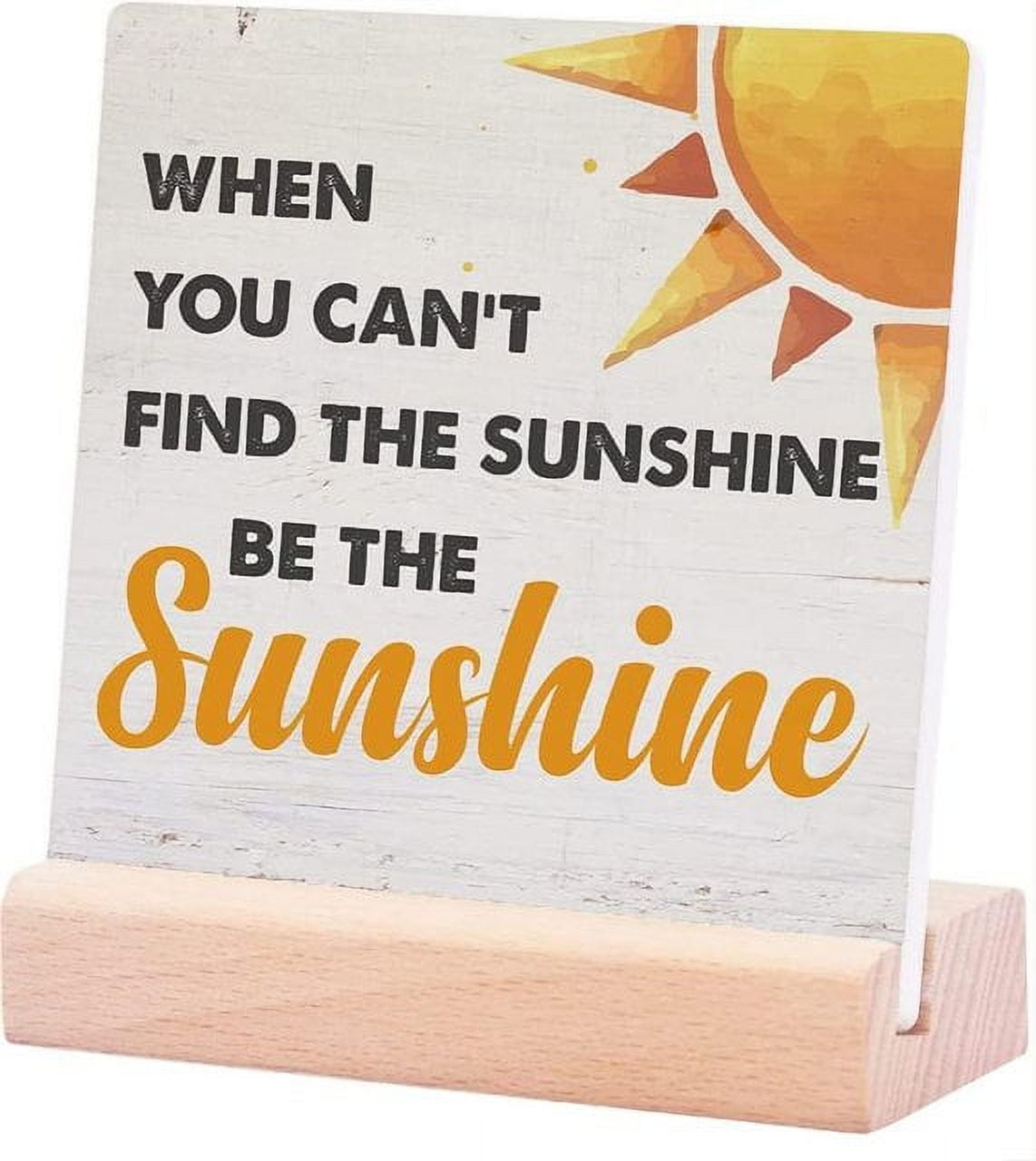 Sunshine Table Sign Plaque Summer Sunshine Tabletop Sign Desk Sign with ...