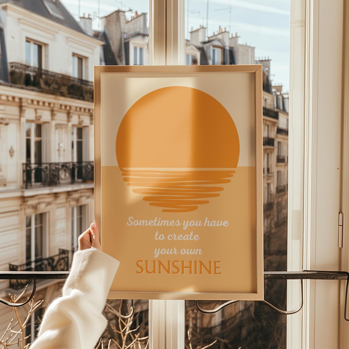 Sunshine Wall Art – Motivational Quote Poster – Uplifting Digital Print ...