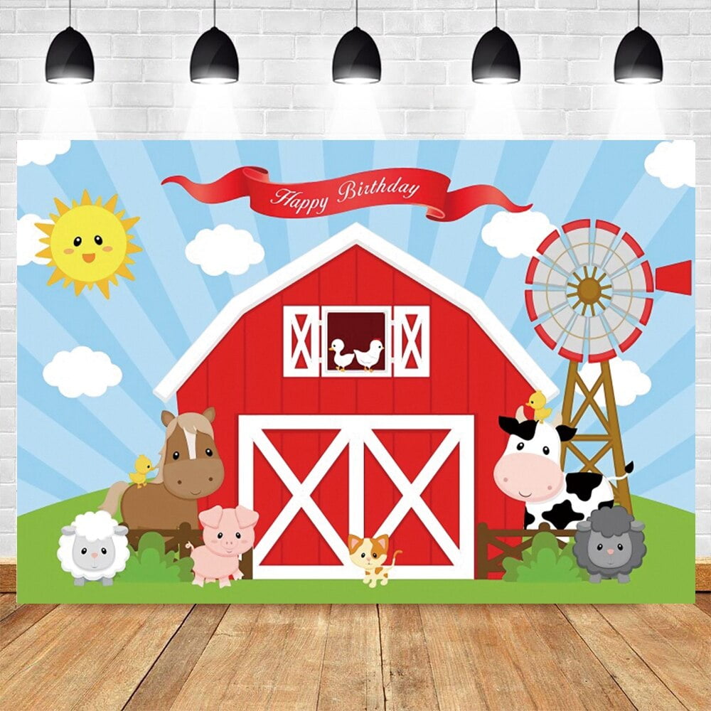 Sunshine White Cloud Backdrops Farm Theme Photography Background Barn ...