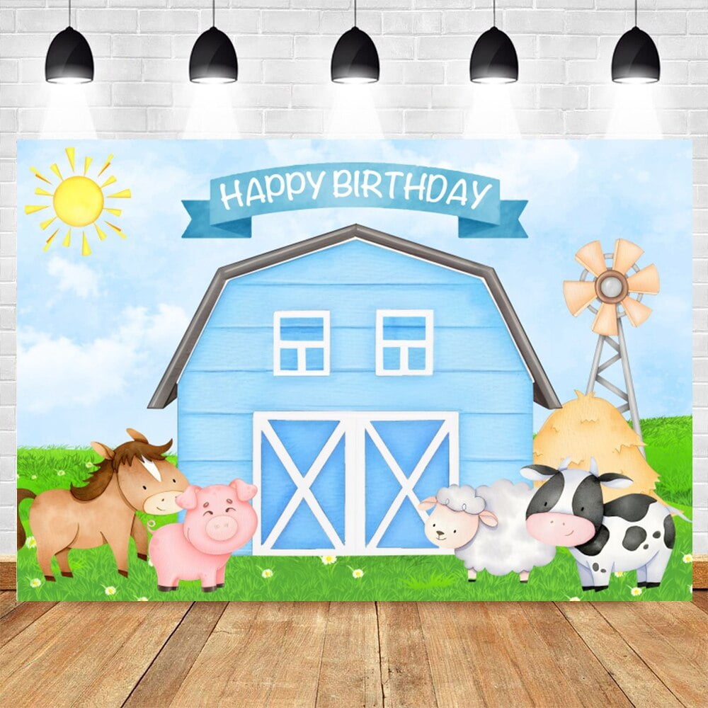 Sunshine White Cloud Backdrops Farm Theme Photography Background Barn ...