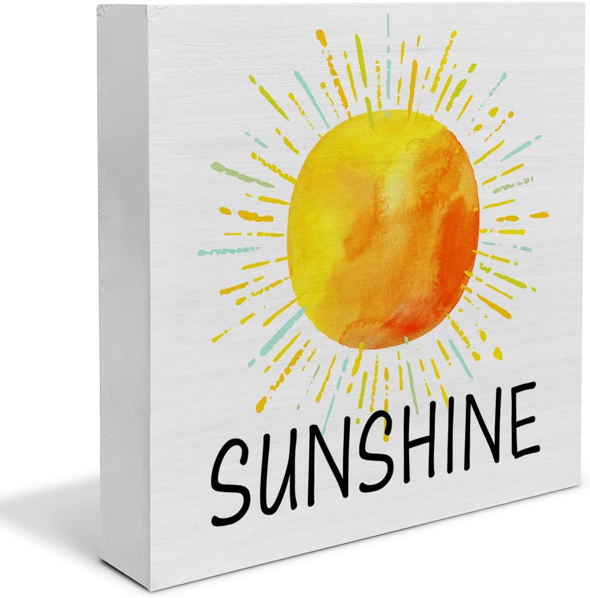 Sunshine Wooden Box Sign Summer Sun Wood Box Sign Art Blocks Desk Decor ...