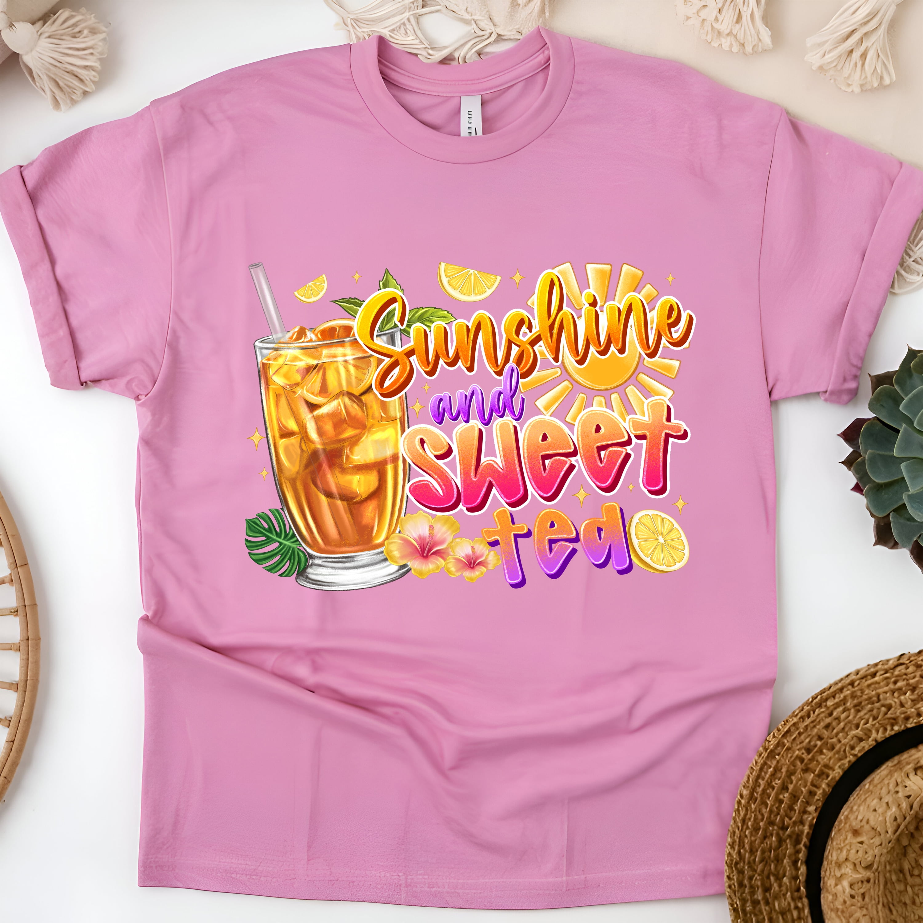 Sunshine and Sweet Tea Shirt – Southern Summer Drink Graphic Tee ...