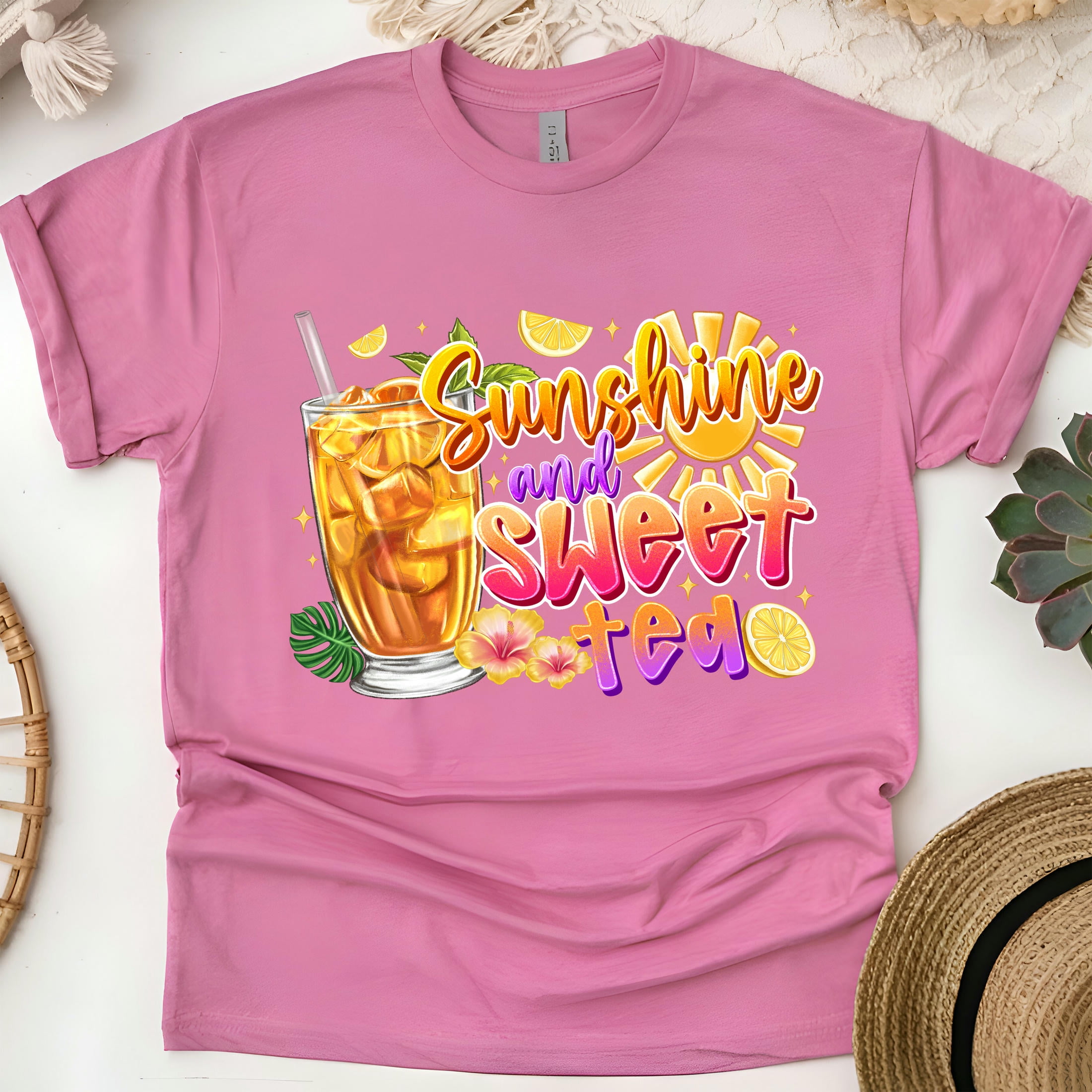 Sunshine and Sweet Tea Shirt – Southern Summer Drink Graphic Tee ...