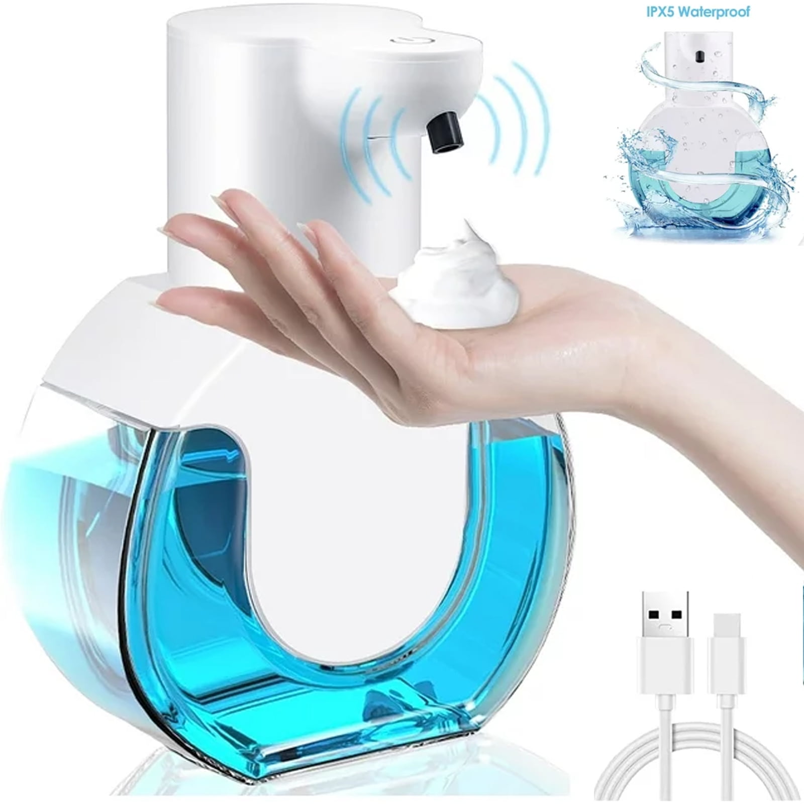 SunshineFace Automatic Soap Dispenser, Foaming Soap Dispenser Touchless 420ml/14.2oz with ...