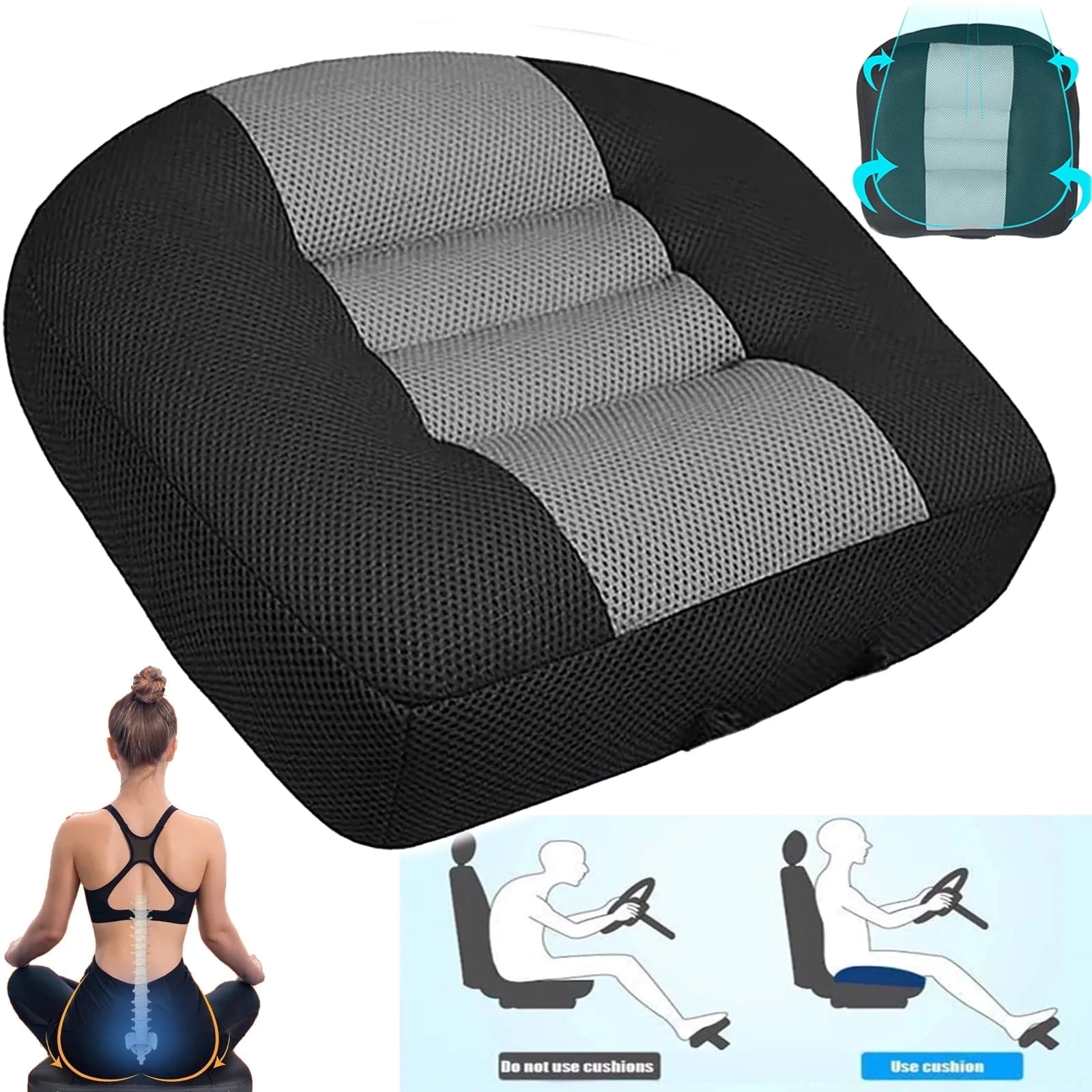 SunshineFace Adult Car Booster Seat Cushion, Breathable Mesh Pad for ...