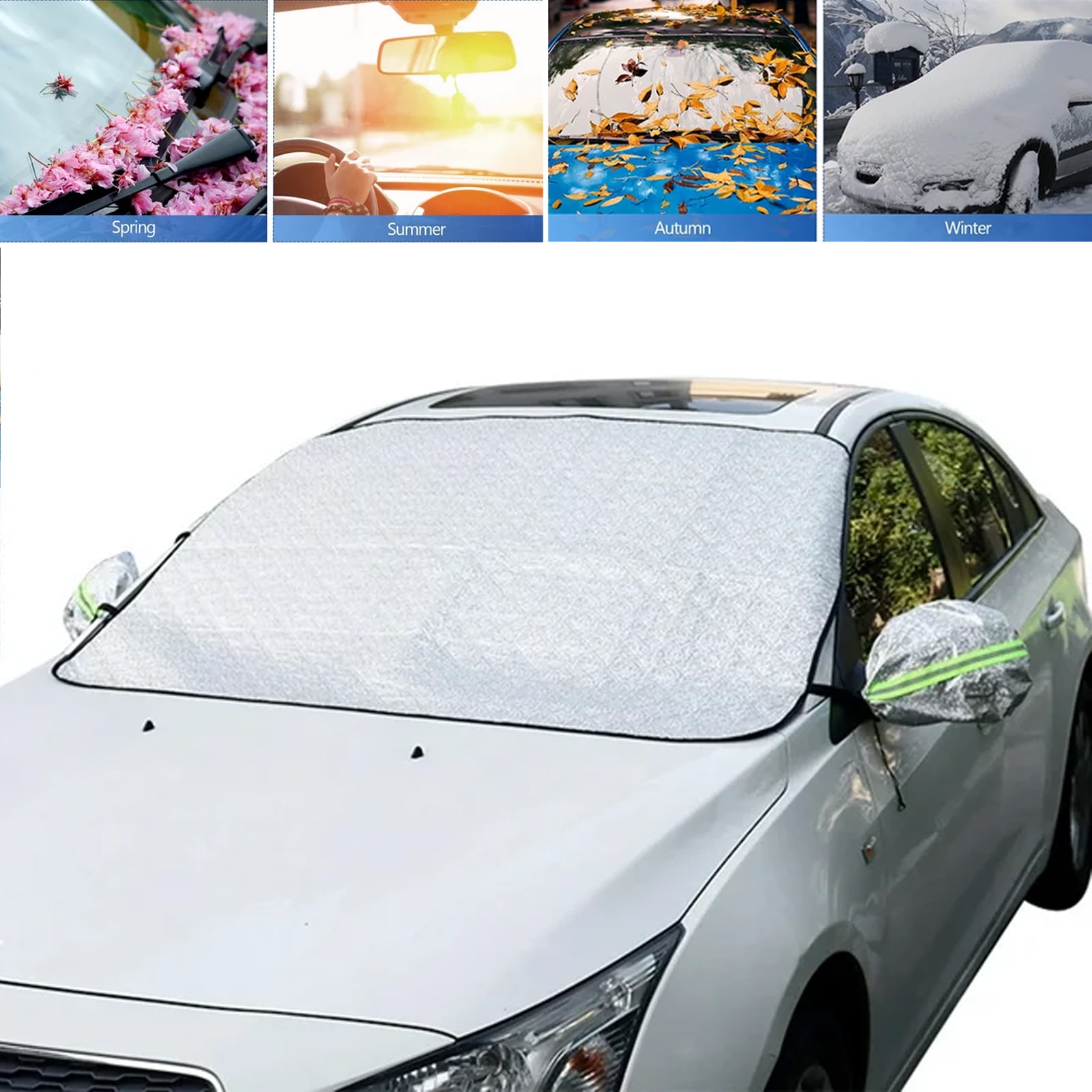 SunshineFace Car Windshield Sun Shade, Windshield Covers with Magnetic ...