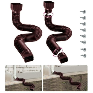 Amerimax Flex-a-Spout Downspout Extension, Brown Gutter Accessories ...