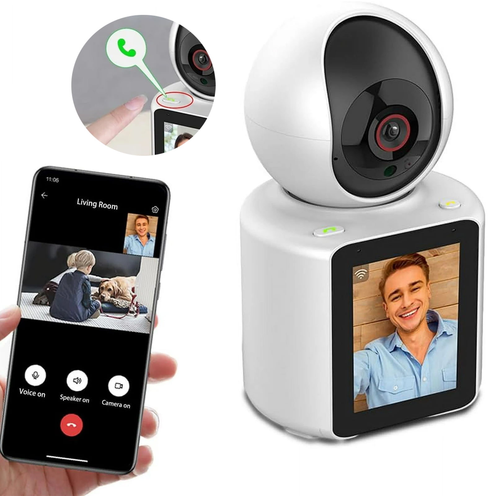 SunshineFace Home Security Camera, Two-Way Video Camera with 2.8 ...