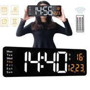 Ivation Huge 60" inch Digital LED Clock with Stopwatch, Alarms, Timer ...