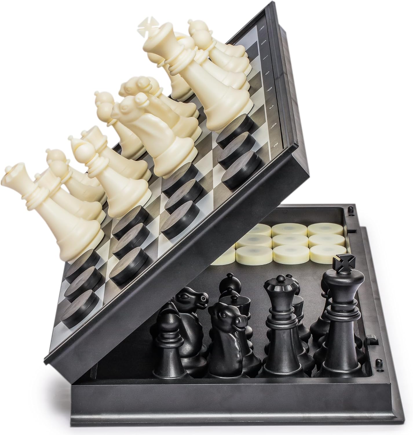 Magnetic Chess Set with Folding Chess Board 15" Foldable Chess Sets ...