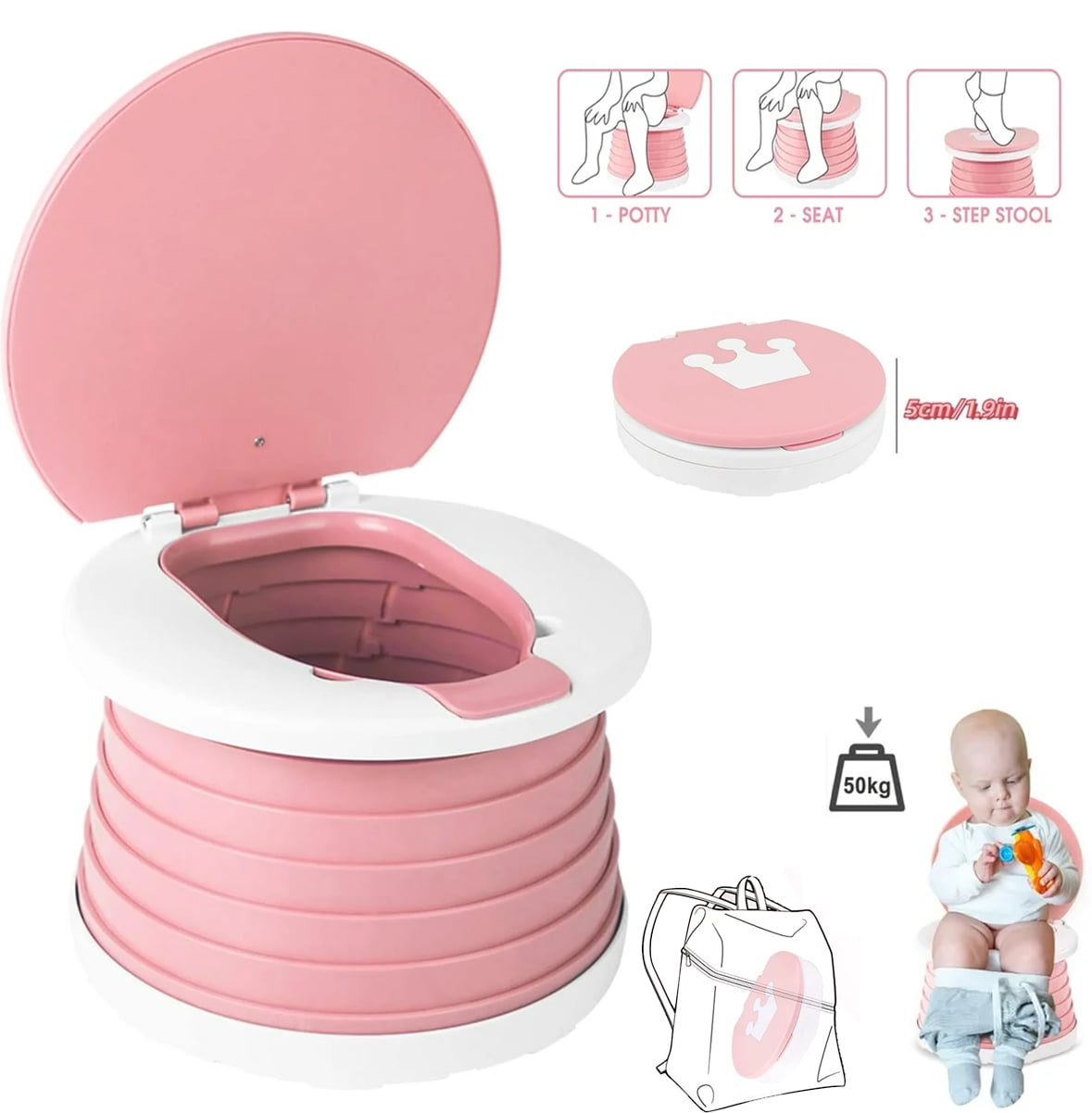 SunshineFace Portable Potty for Toddler Travel Travel Potty Training ...