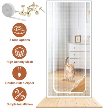 Pets Proof Screen Door,Cat Screen Door Cat Resistant Scratch Proof Mesh ...
