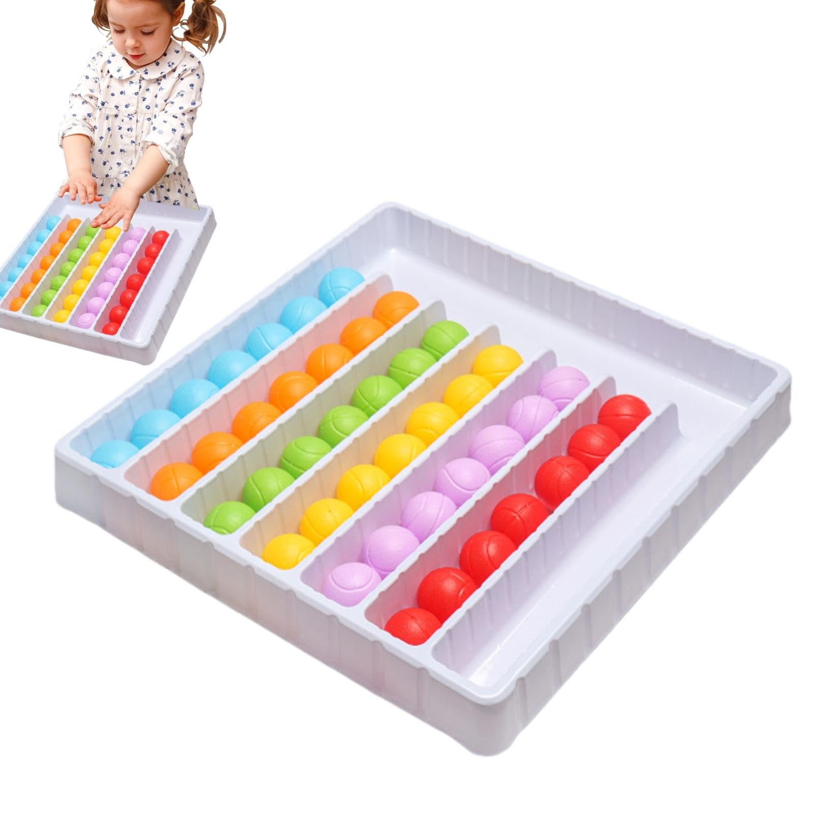 Sunshinehomely Color Sorting Sensory Toys, Color Ball Sorting Games ...