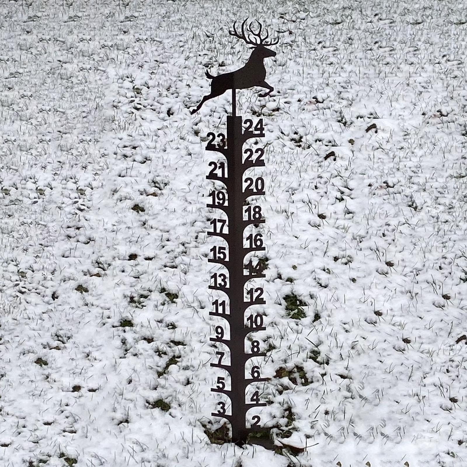 Sunshinehomely Snow Gauge Outdoor, 24 Inch Snow Measuring Stick, Metal ...