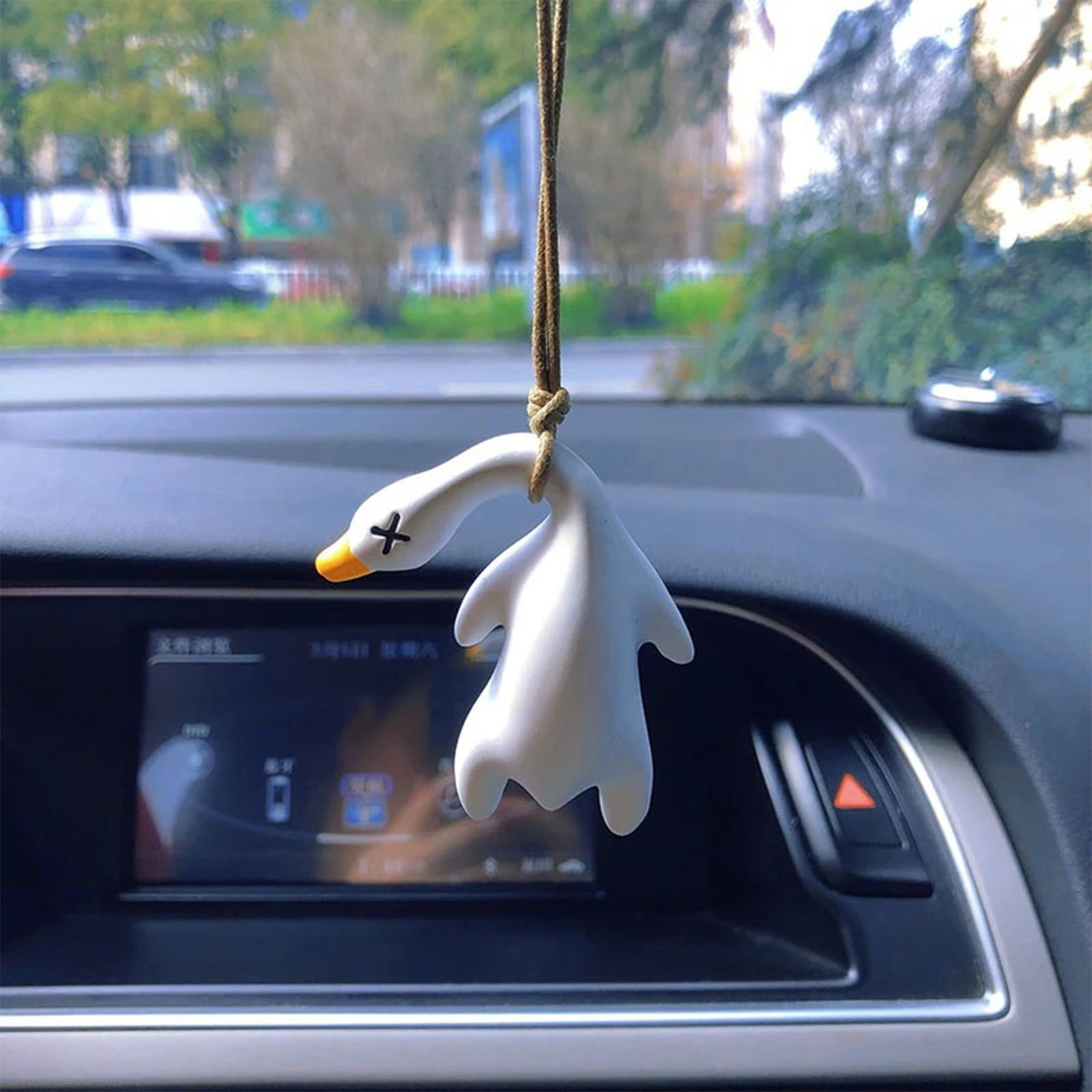 Sunshinehomely Swinging Duck Car Hanging Ornament, Duck Swing Car ...