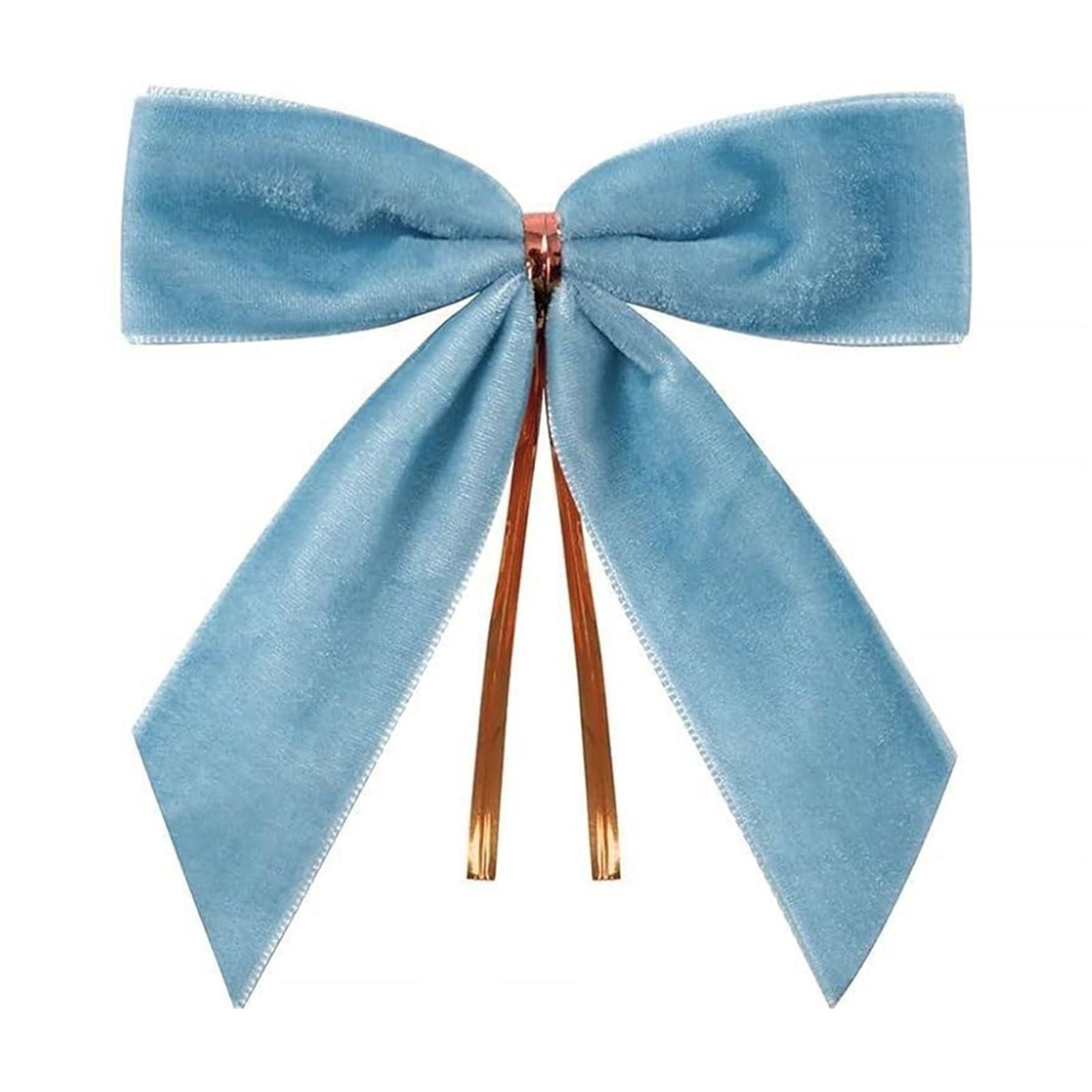Sunshy 12pcs Light Blue Velvet Christmas Bows for Christmas Tree Wreath ...