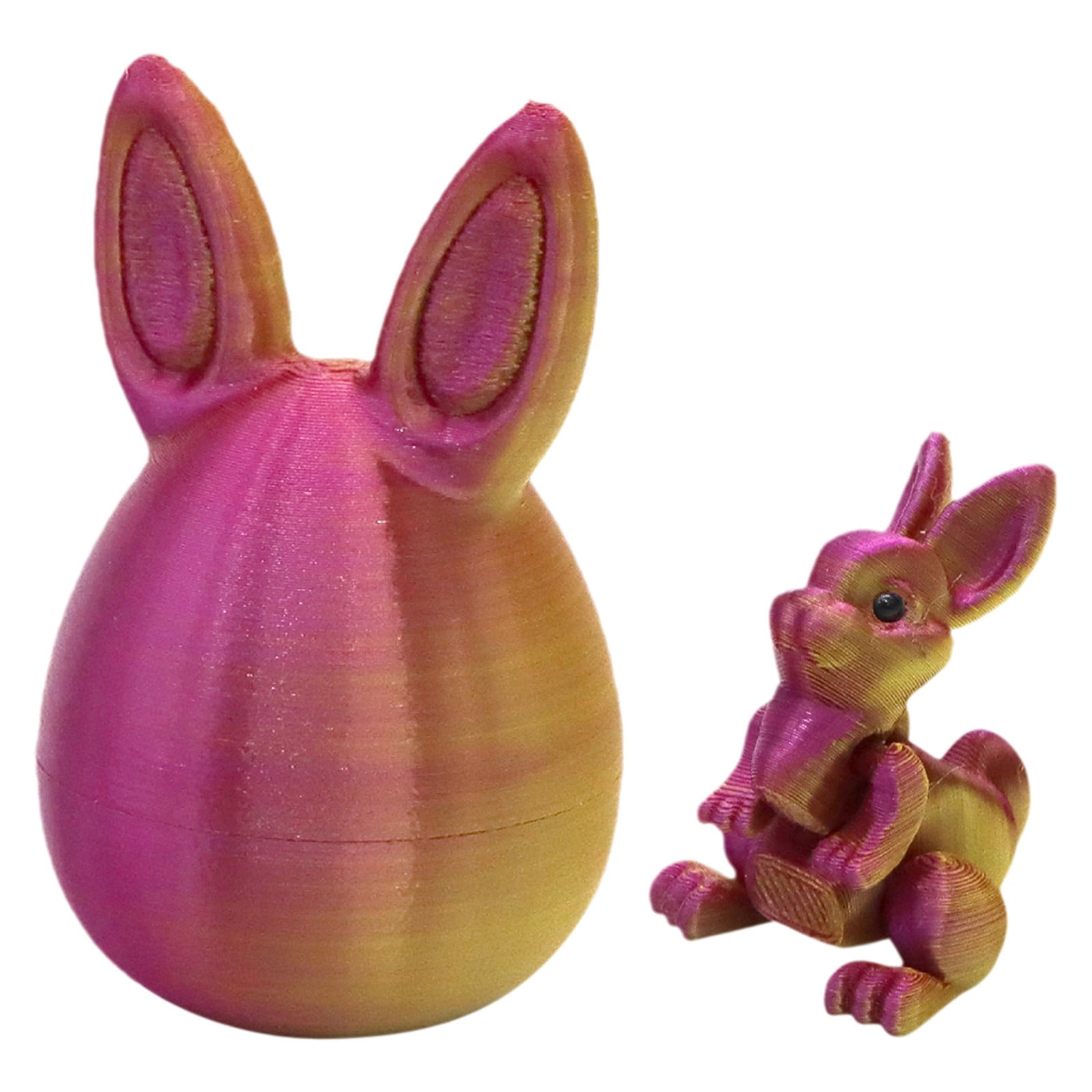 Sunshy 3-Inch Easter Egg 3D Printed Bunny Egg Creative Ornament Easter ...