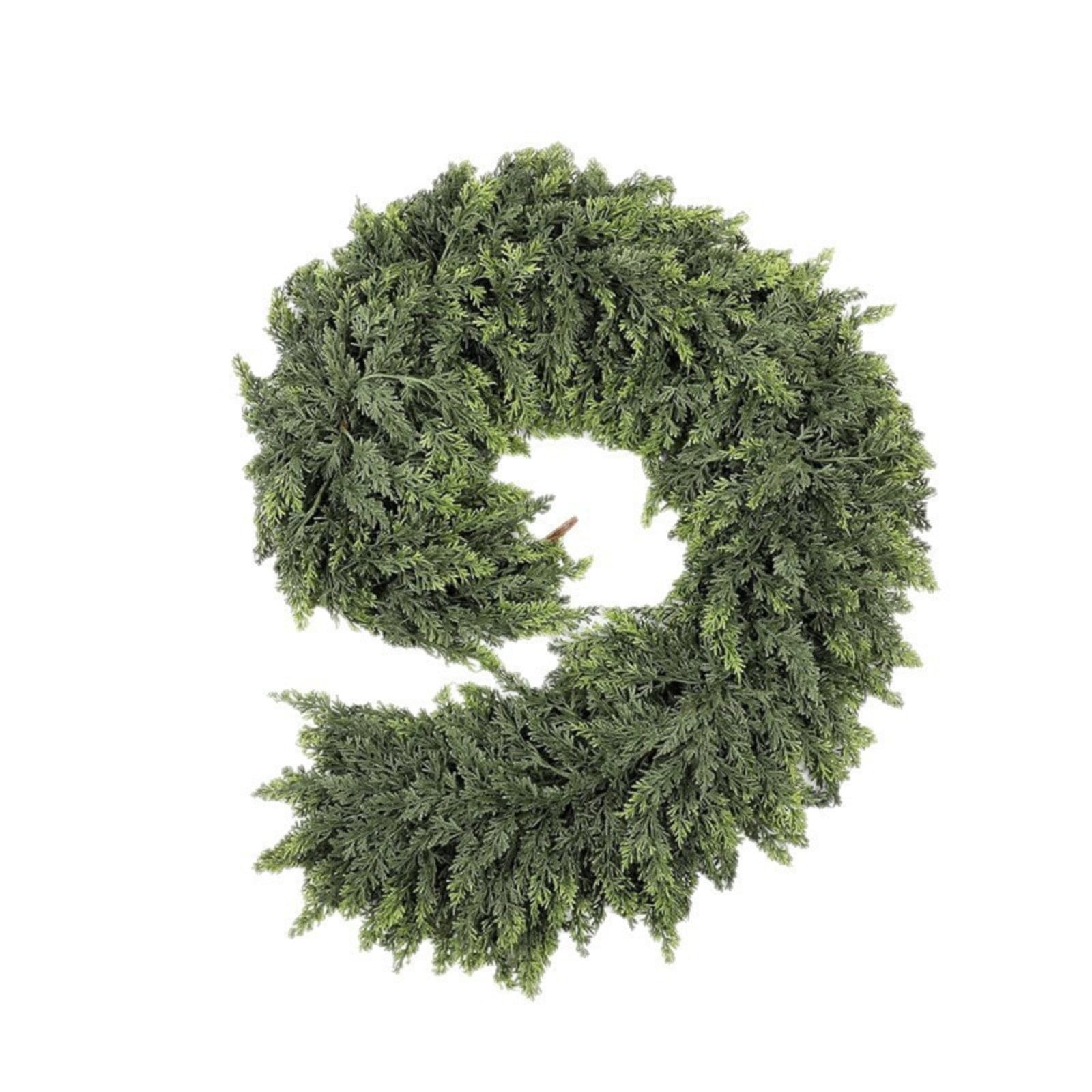 Sunshy Christmas Decorations, Christmas Cedar Wreaths Artificial Green ...
