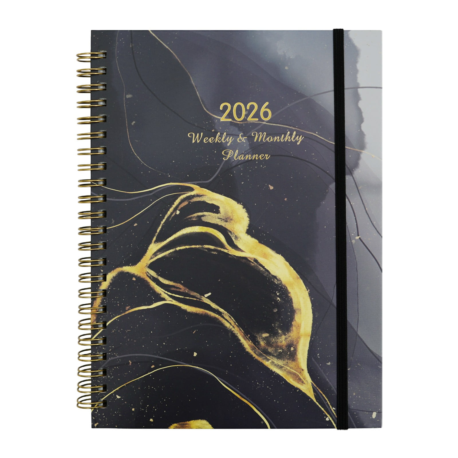 Sunshy Gold-Plated Coil Notebook, C, 2026 Bound Weekly Planner A5 ...