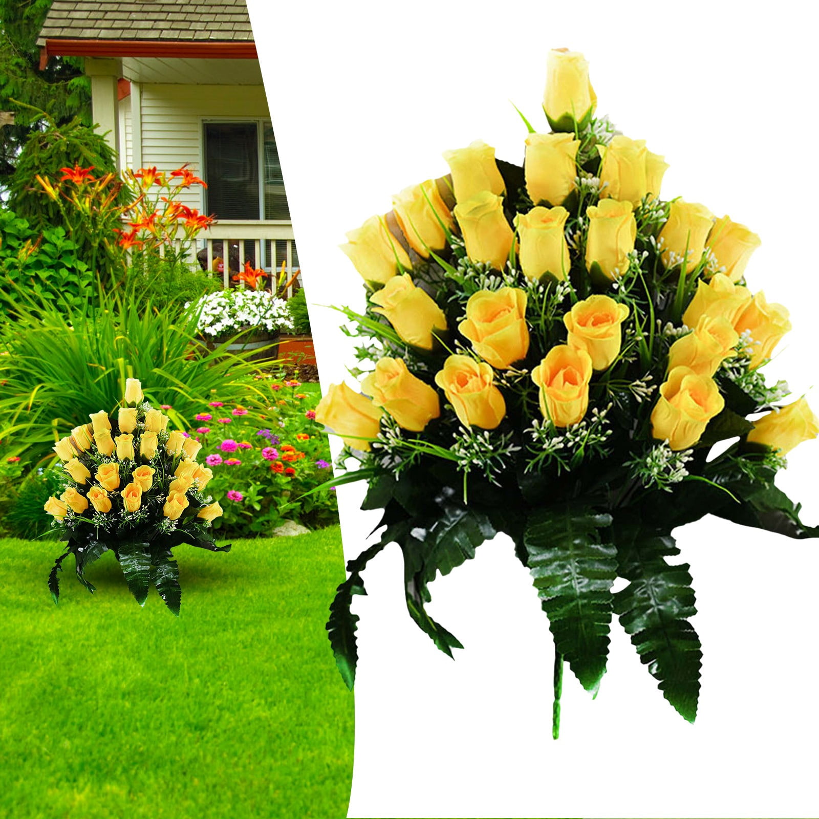 Sunshy Rose Bouquets for Cemetery Decoration Parting Decoration Rose ...