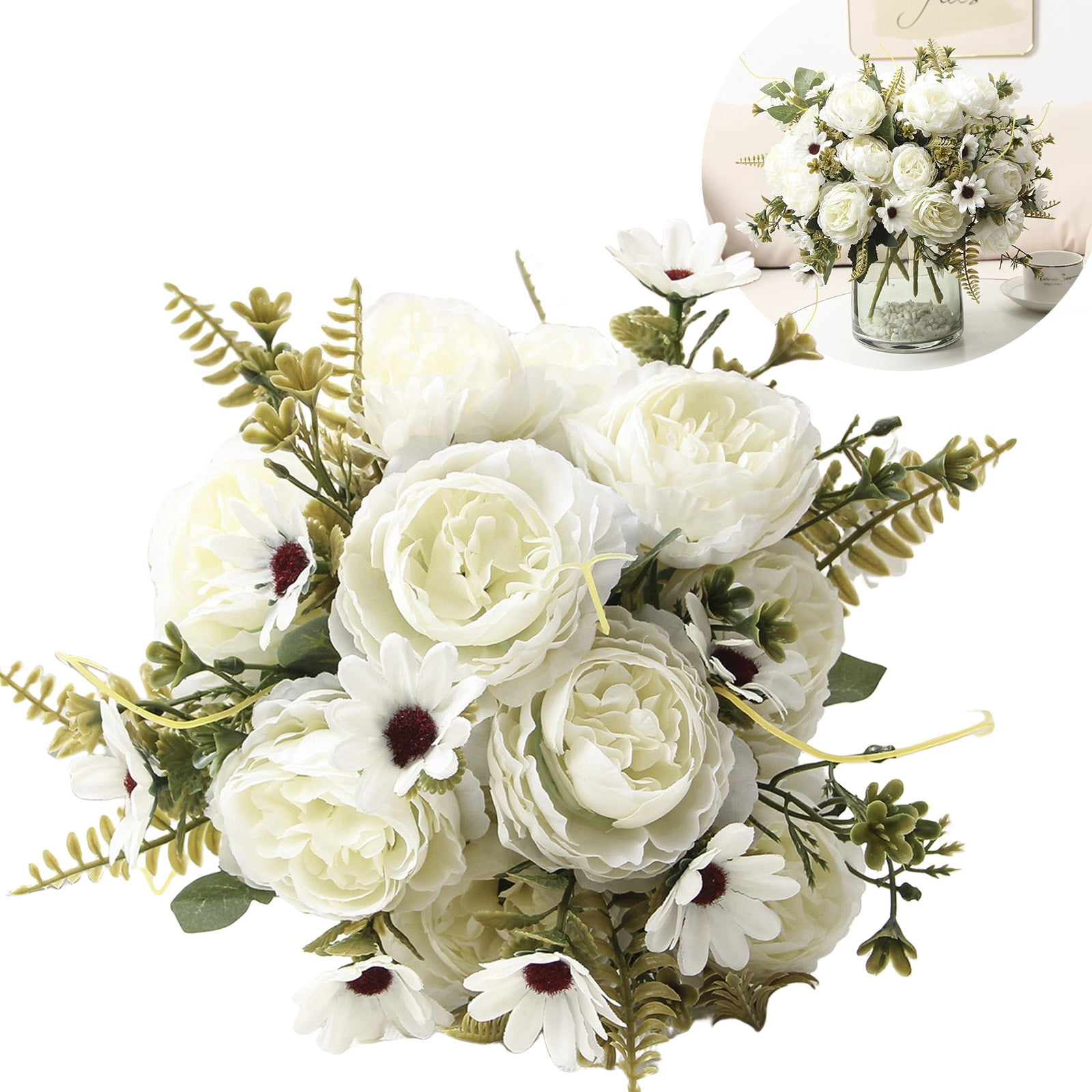 Sunshy Valentine's Day Artificial Flower Clearance！ Peonies Artificial ...