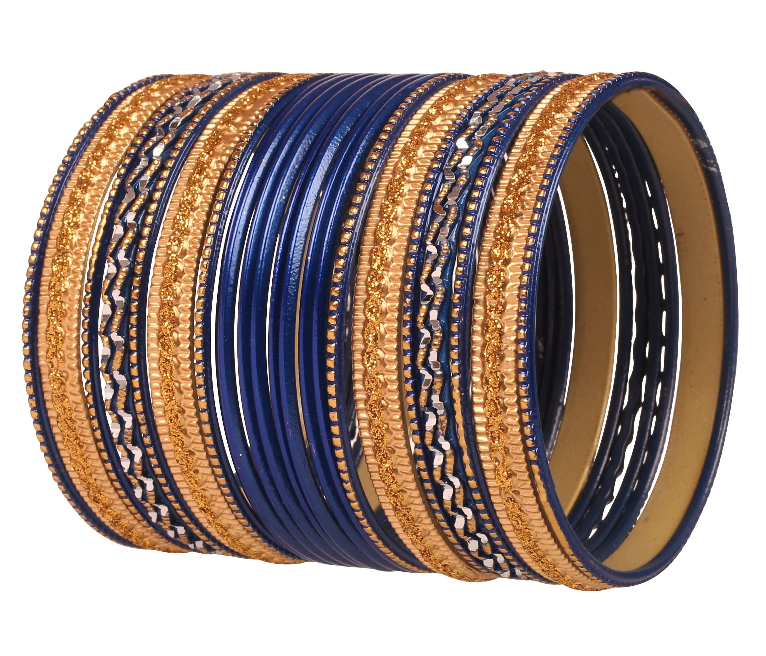 Sunsoul By Touchstone "Colorful 2 Dozen Bangle Collection" Indian Bollywood Alloy Metal Textured ...