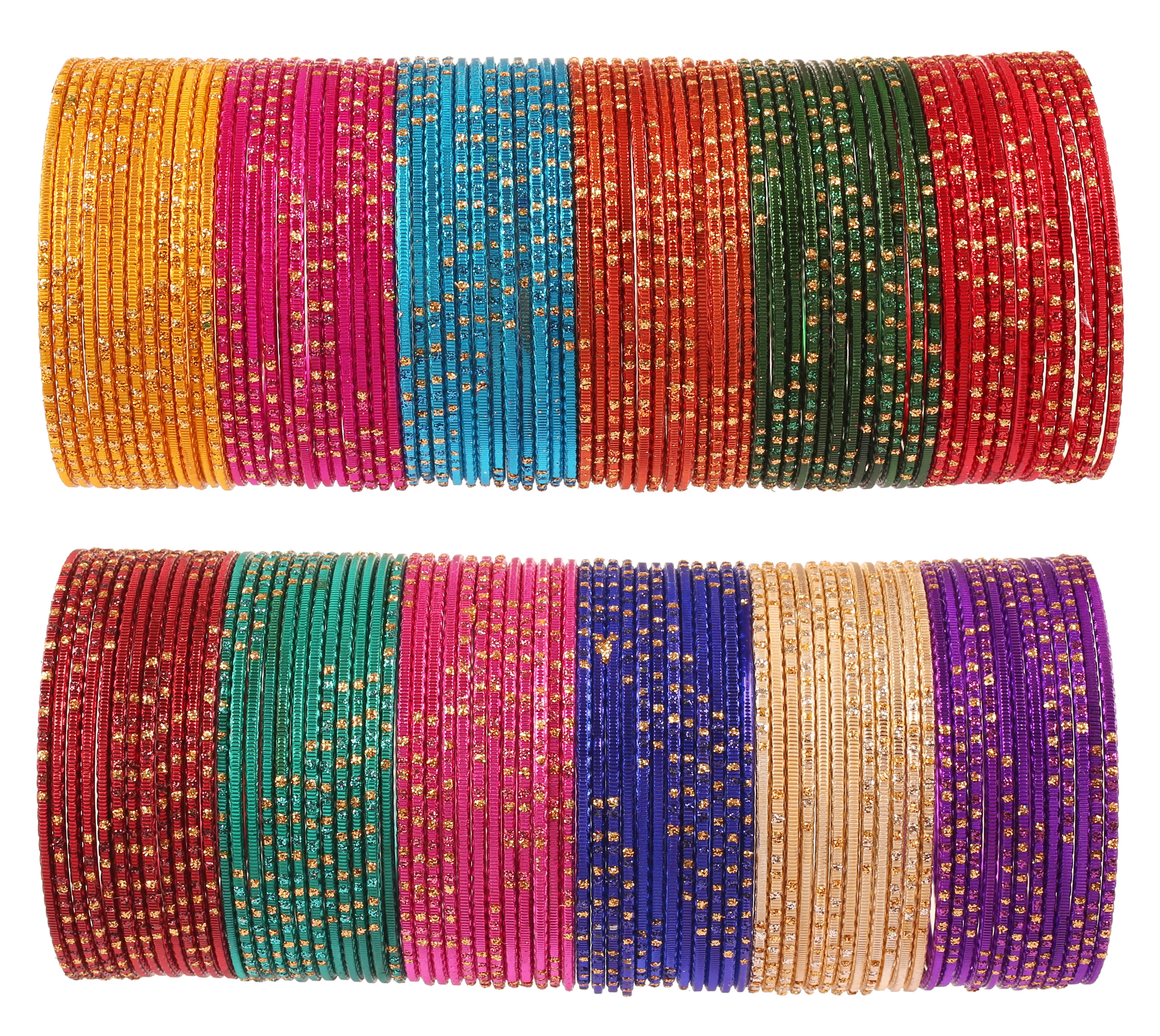Sunsoul Textured Multicolor Indian Bracelets in Alloy Metal, 2.62 ...