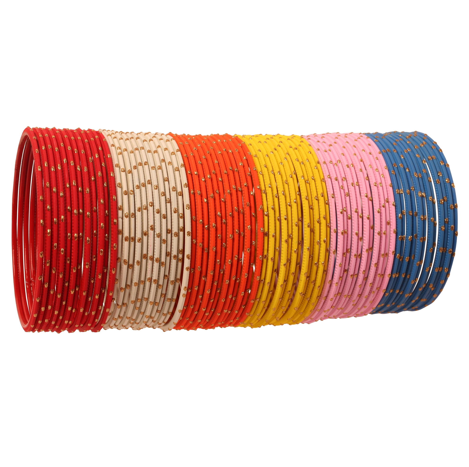 Sunsoul Traditional Indian Fashion Golden Bangle Bracelets for Women, 6 ...
