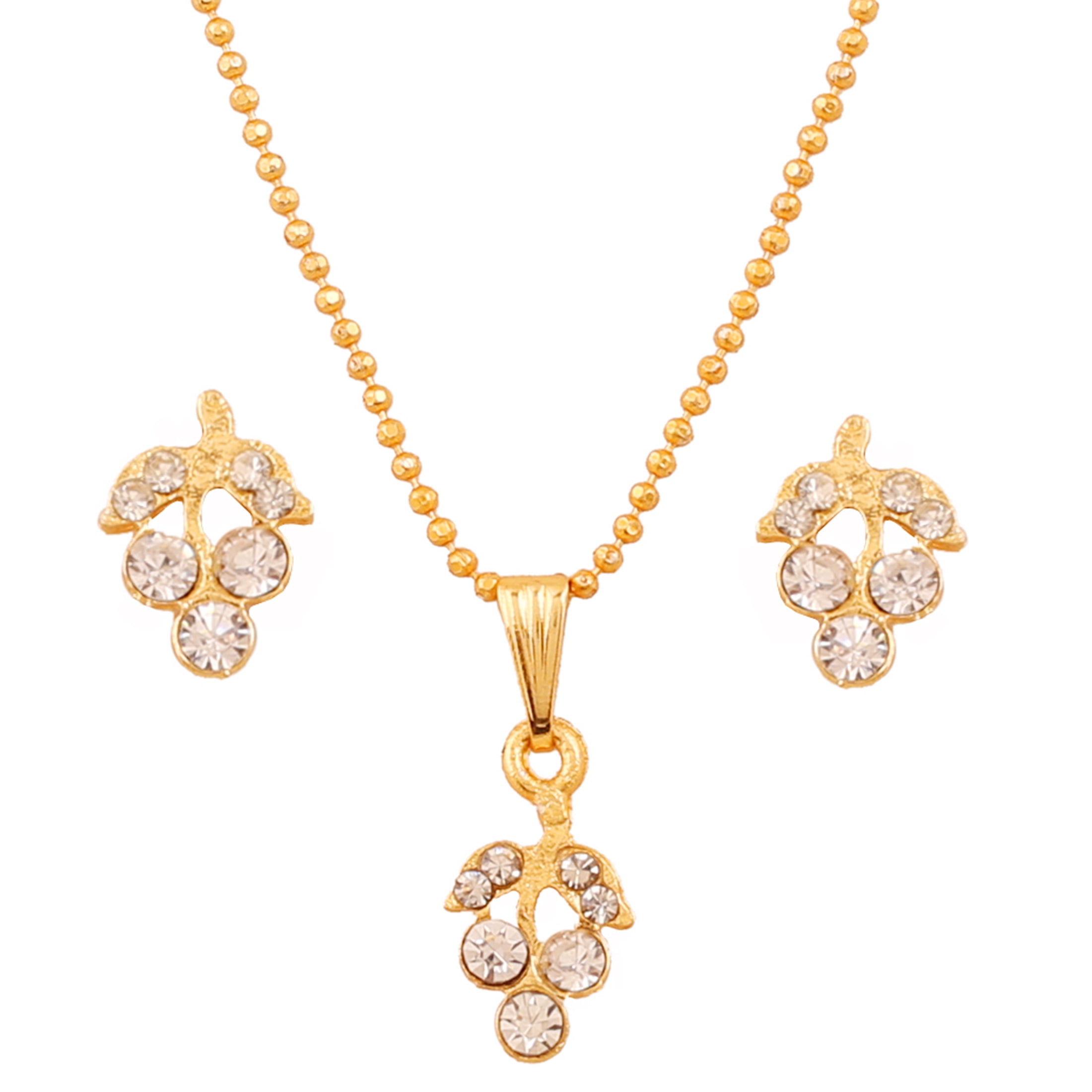 Sunsoul by Touchstone Alloy Leaf Motif White Rhinestone Pretty Pendant ...