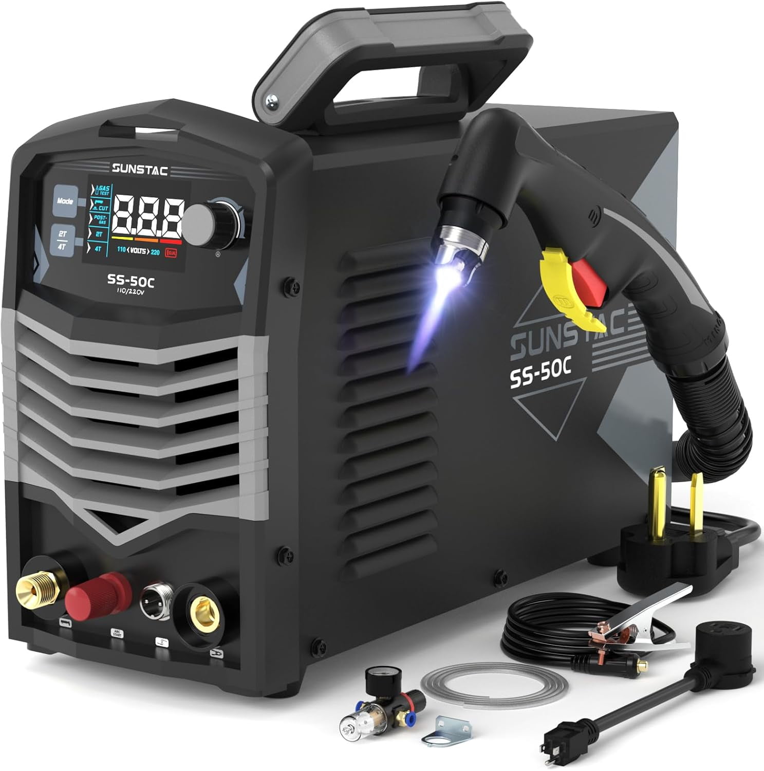 Sunstac Plasma Cutter, Non-Touch Pilot Arc 50Amps Non-High Frequency ...