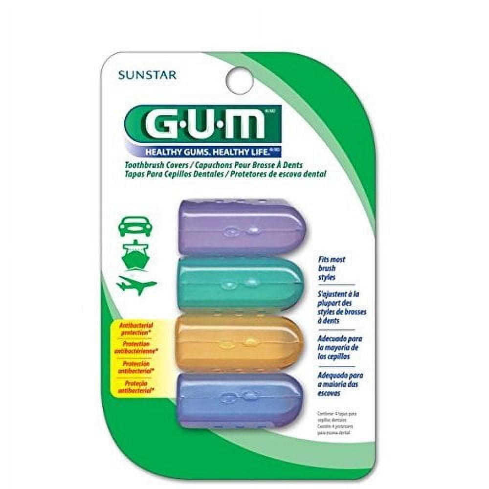 GUM Protect Portable Antibacterial Toothbrush Covers for Hygienic Brush ...