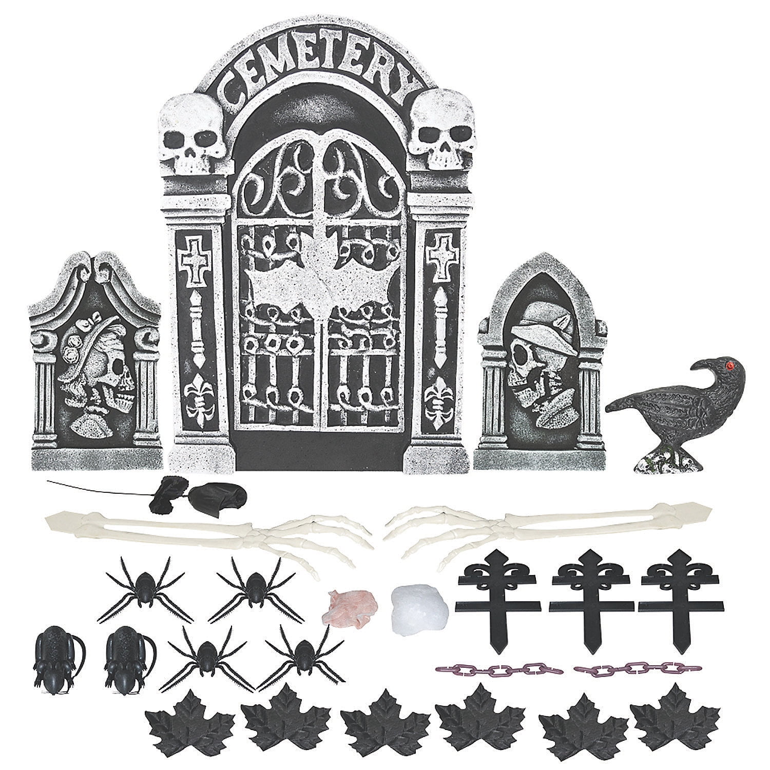 Sunstar 24 Piece Tombstone Set Halloween Decorations - Walmart.com