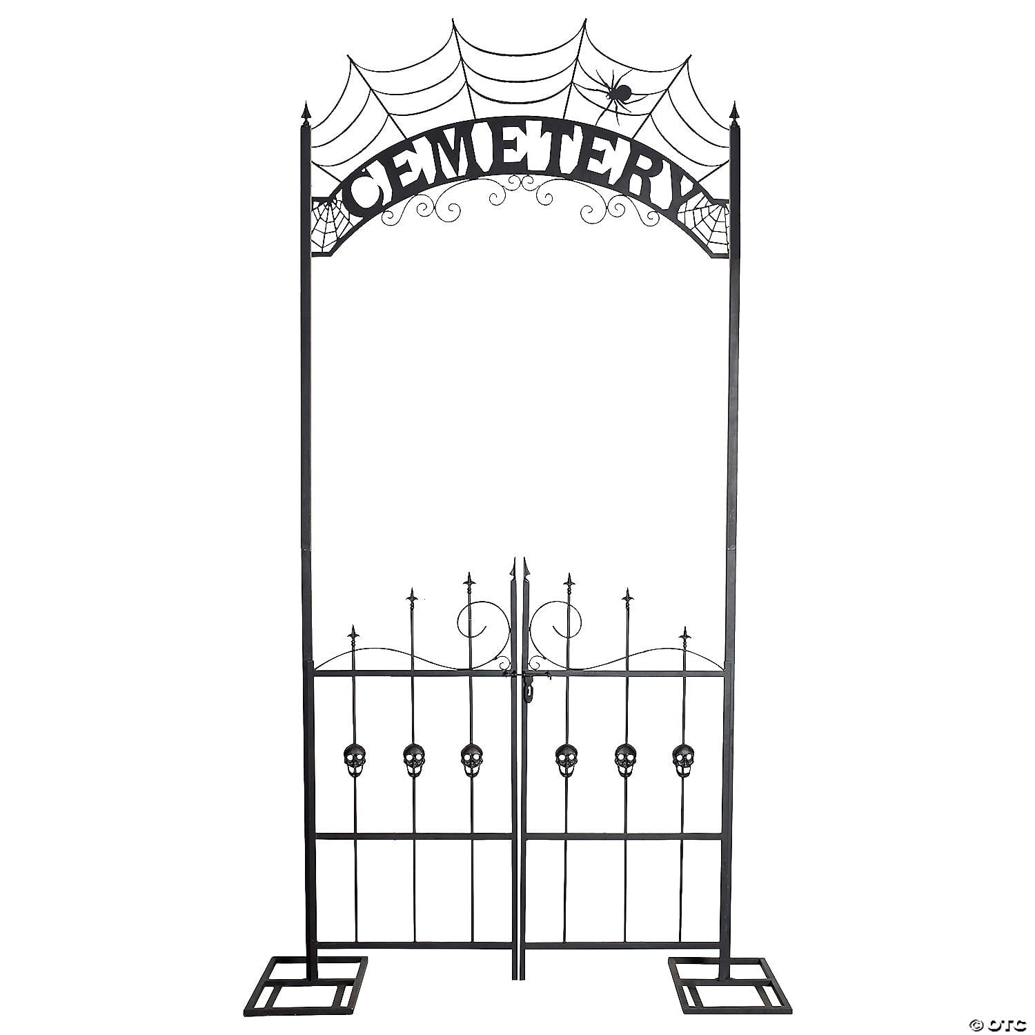 Sunstar Spooky Large 8.5 ft. Outdoor Graveyard Archway Gate Halloween ...