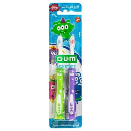 Sunstar 901B Gum Monsterz Kids Age 2+ Toothbrush, Soft, 2 Ea/3 Pack ...