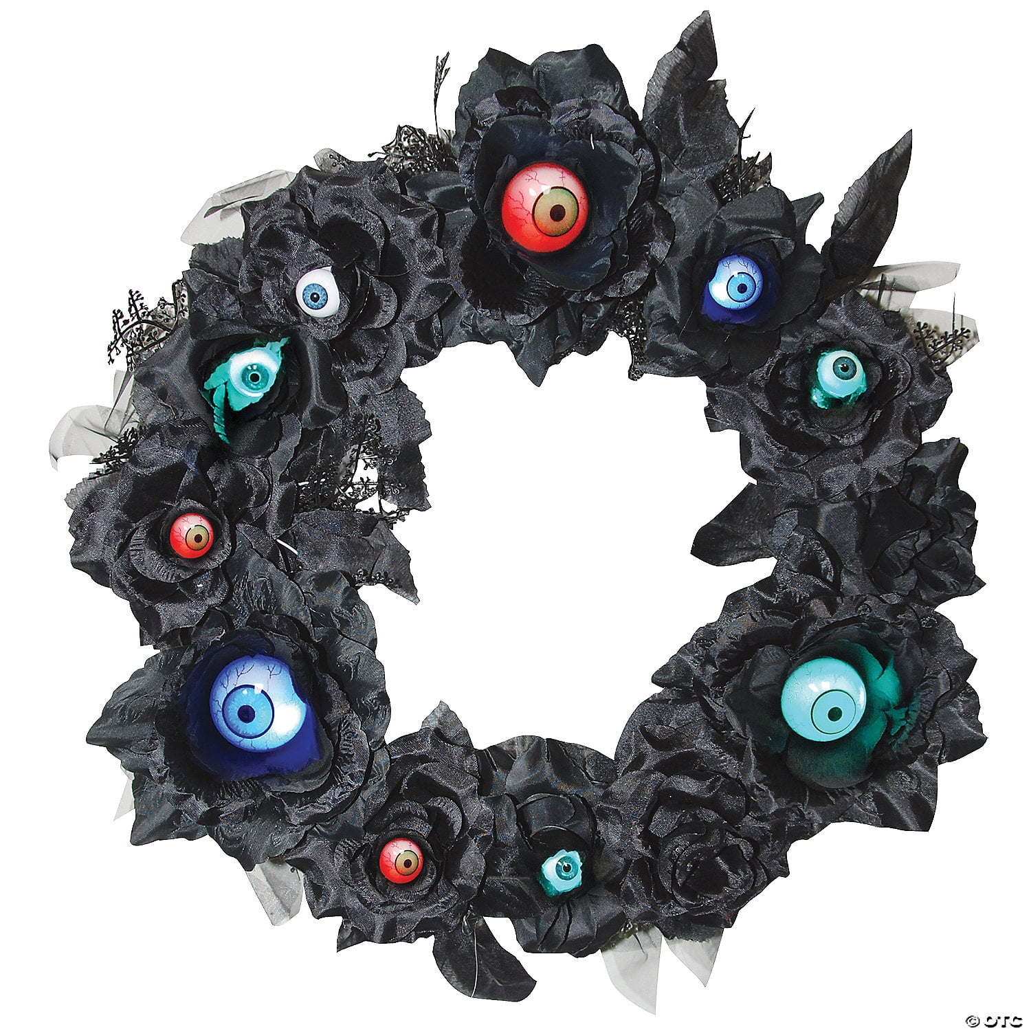 Sunstar Door Wreath Gothic Eyeballs Light-Up Halloween Decoration - 15 ...