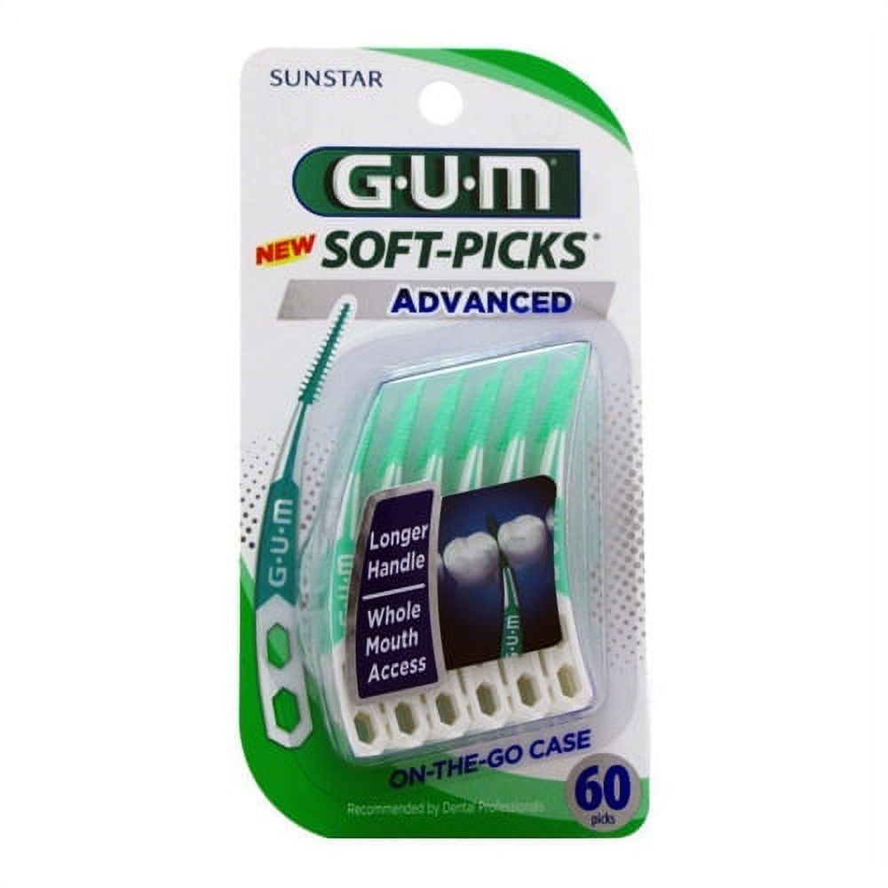 Butler Gum Sunstar Soft-Picks Advanced, 60 Count, 2 Pack, Dental Teeth ...