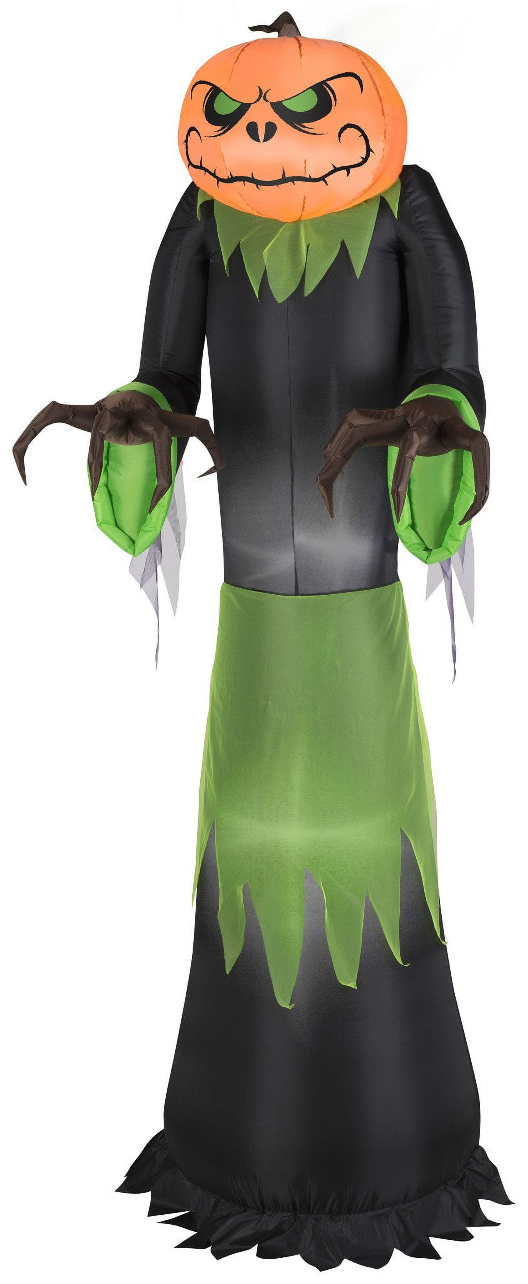 Sunstar Halloween Airblown Inflatable LED Pumpkin Reaper Decoration, 5 ...