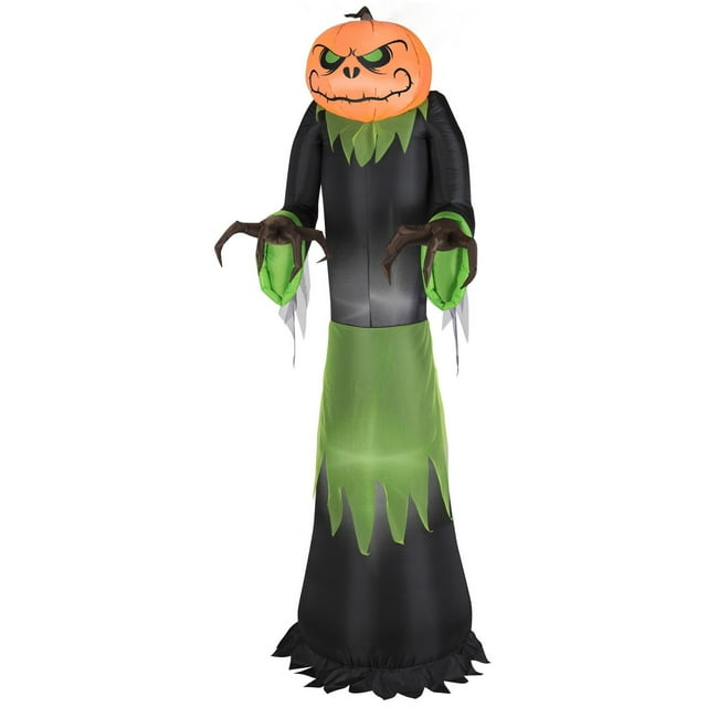 Sunstar Halloween Airblown Inflatable LED Pumpkin Reaper Decoration, 5 ...