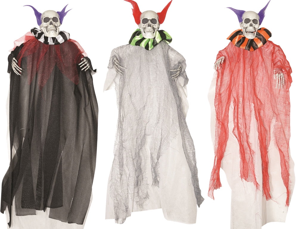 Sunstar Industries Halloween Clown Set of 3, 18 Inch Hanging Skeletal ...