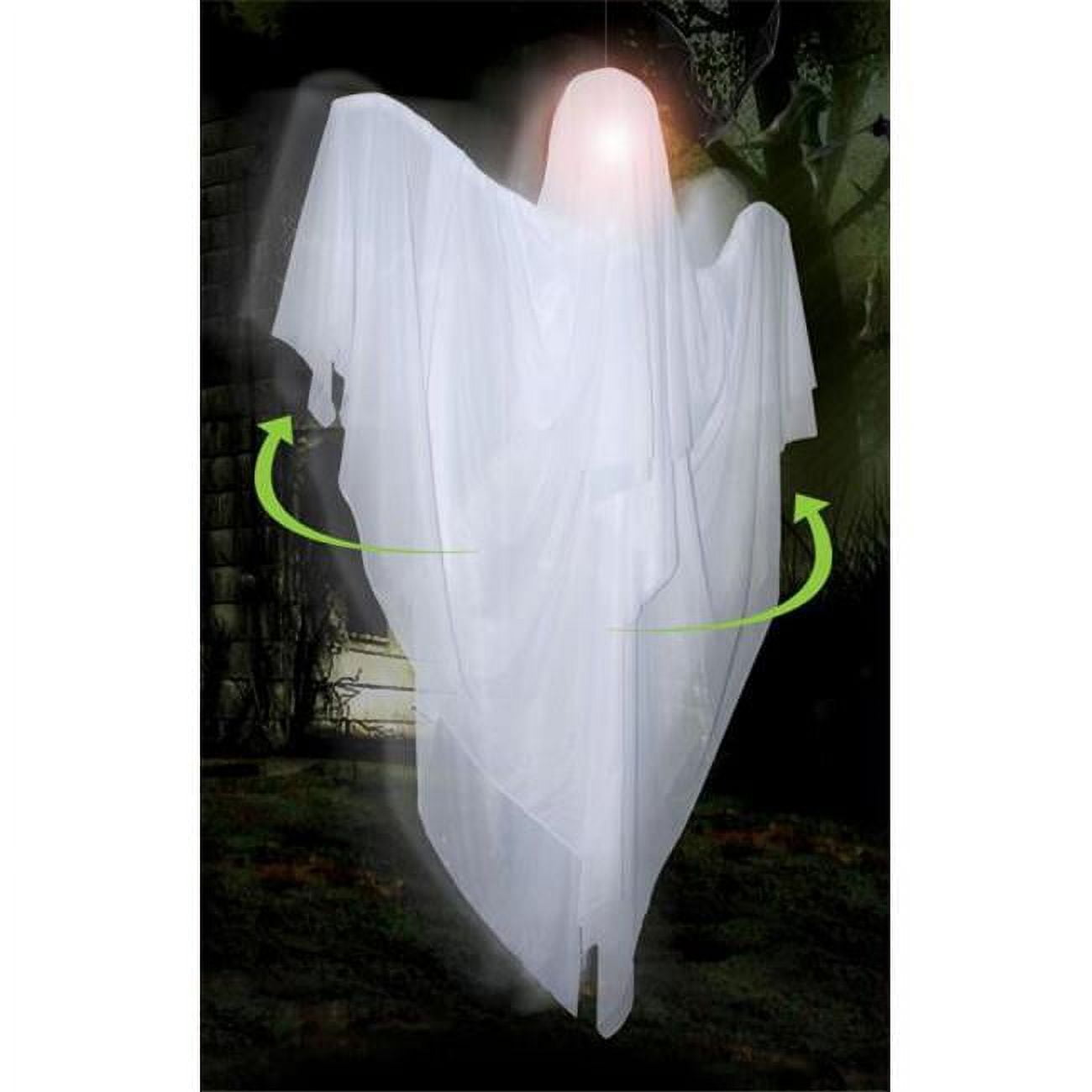 Sunstar Rotating Light-Up Ghost Hanging Halloween Decoration - 63 in ...