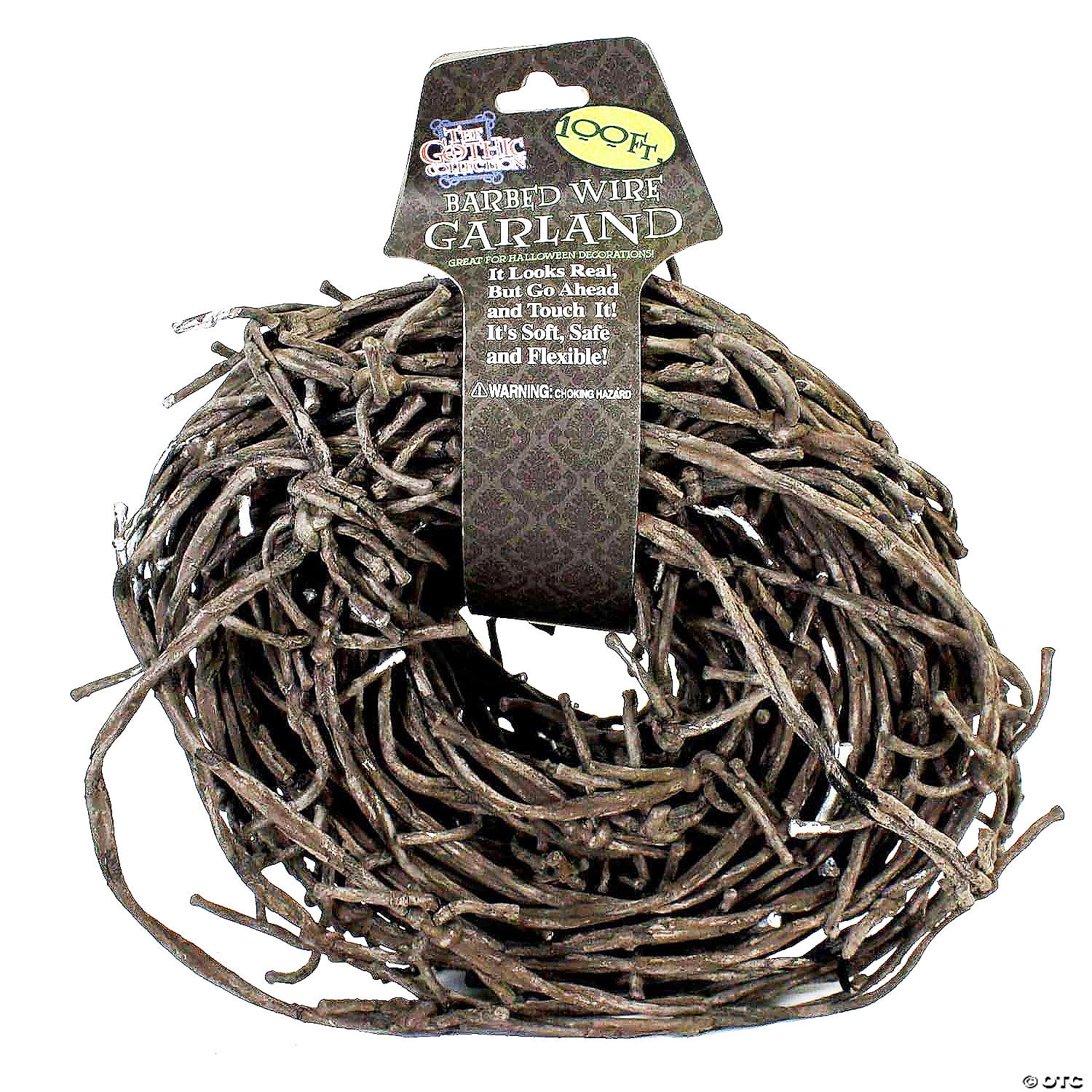 Sunstar Industries Rusted Look Barbed Wire Fence, Up to 100 ft Coverage ...